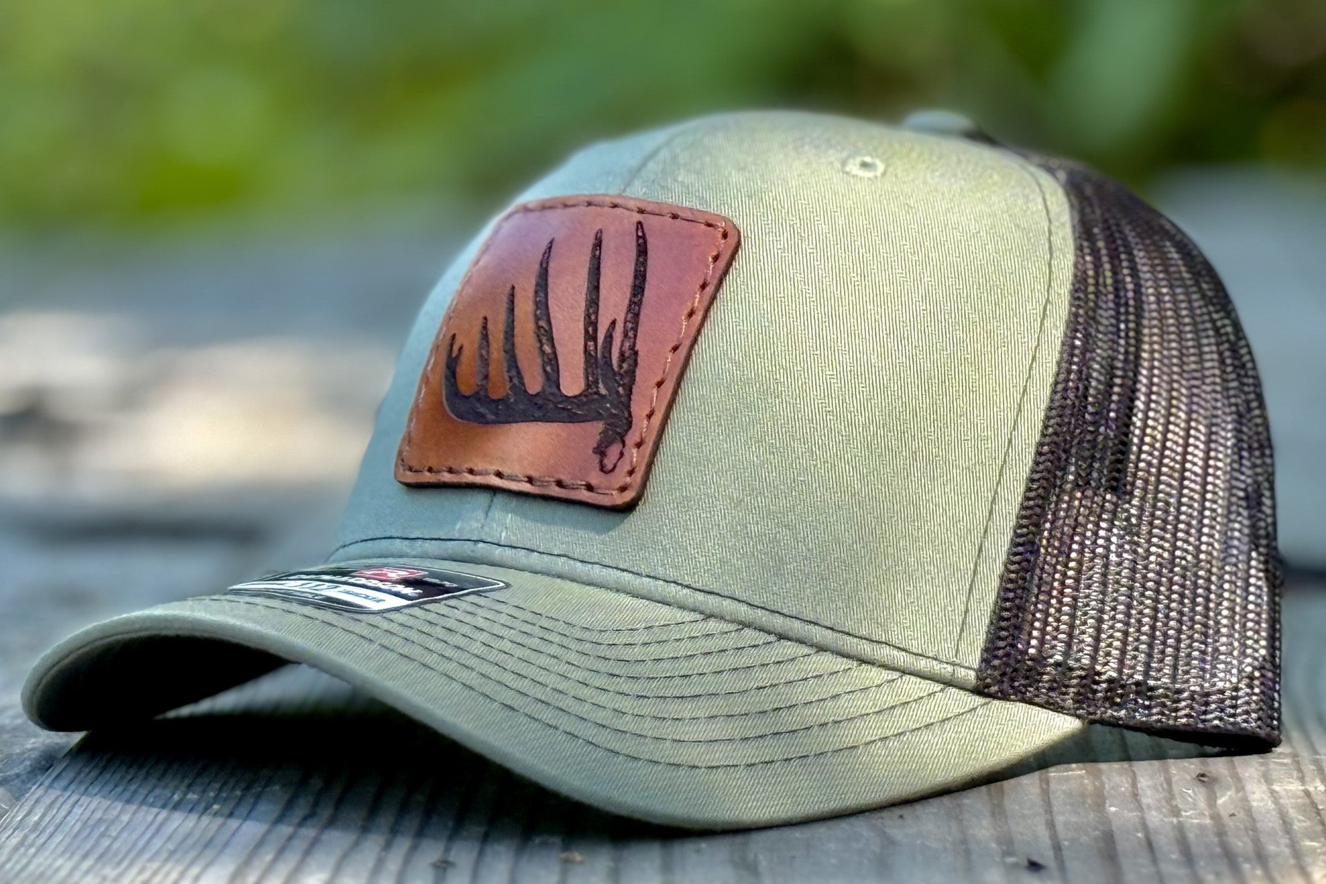 Deer Shed Square Leather Patch Hat Richardson 112 – Bluegrass Branded ...